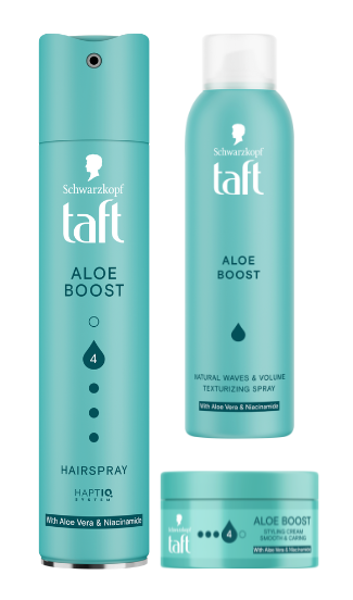 Schwarzkopf predstavuje nový stylingový rad Taft Aloe Boost: Pre zdravý ...